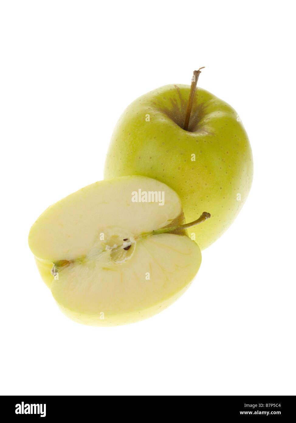 Fresh Ripe Sweet Crunchy Green Golden Delicious Apples Isolated Against ...