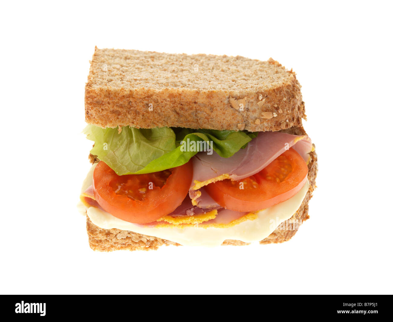 Wholemeal bread ham and tomato sandwich Cut Out Stock Images & Pictures ...