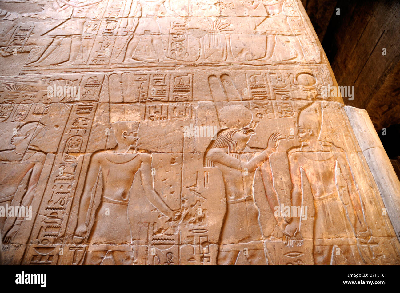 Figure of the Pharaoh in the Temple Complex at Luxor in Egypt Stock ...