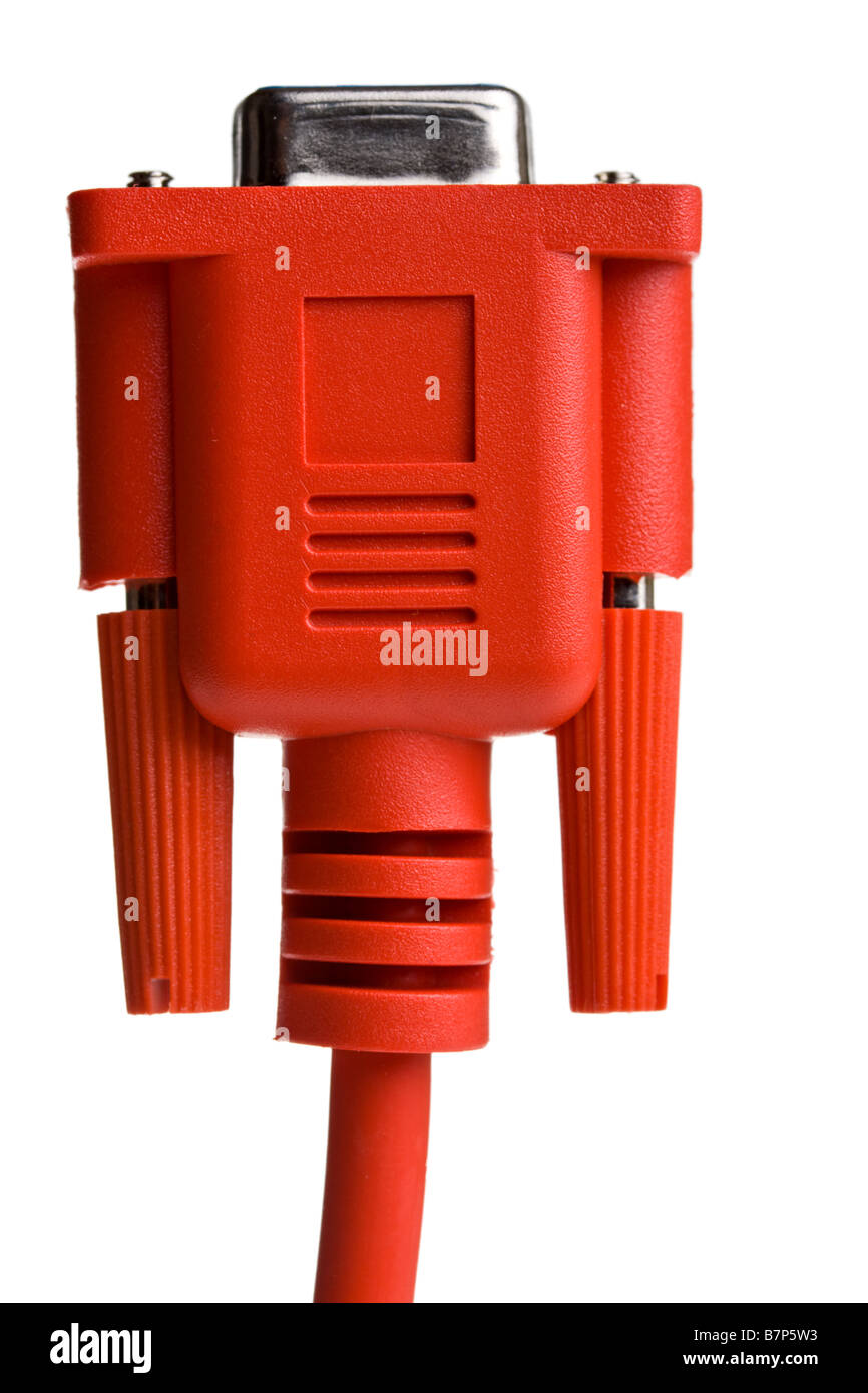 detail of a computer plug isolated on white background Stock Photo - Alamy