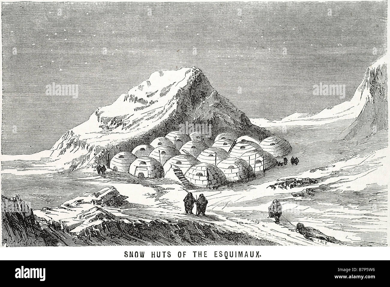 snow huts Esquimaux traditional structure ice Slay sledge snow hut ...