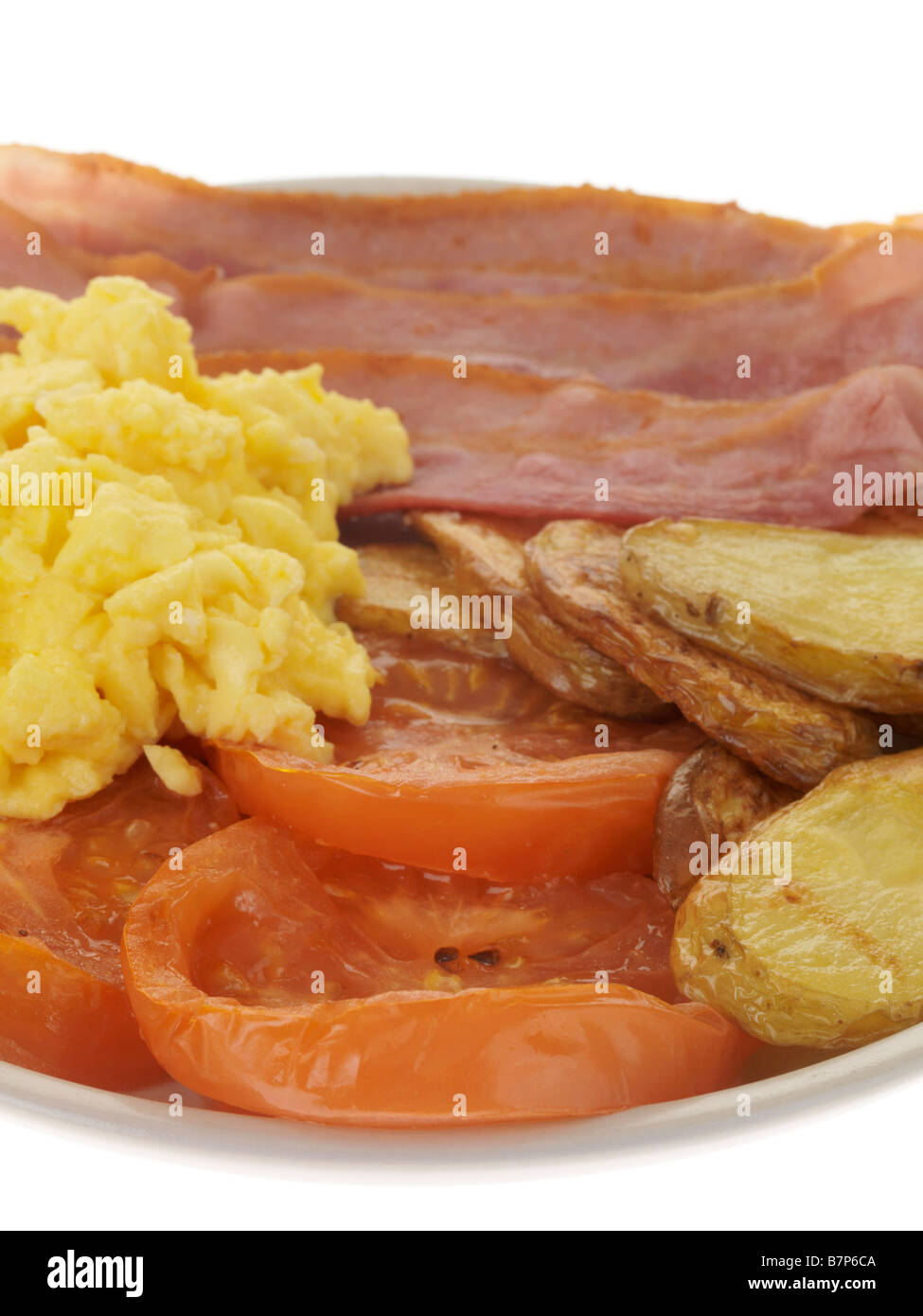 Fresh Authentic Full Cooked English Breakfast Isolated Against A White ...