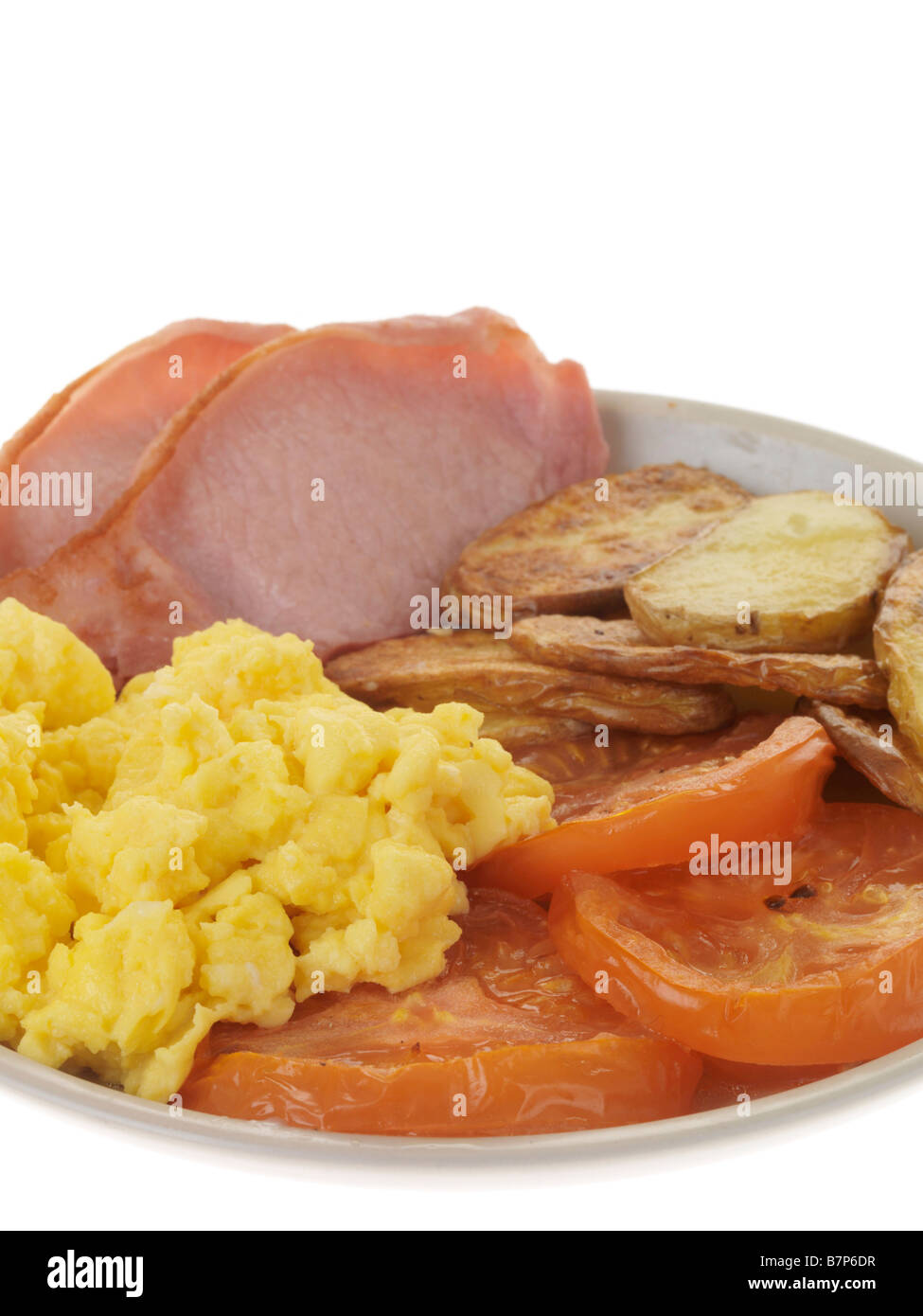 Fresh Authentic Full Cooked English Breakfast Isolated Against A White ...