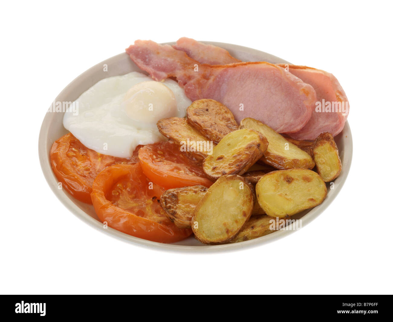 Fresh Authentic Full Cooked English Breakfast Isolated Against A White ...