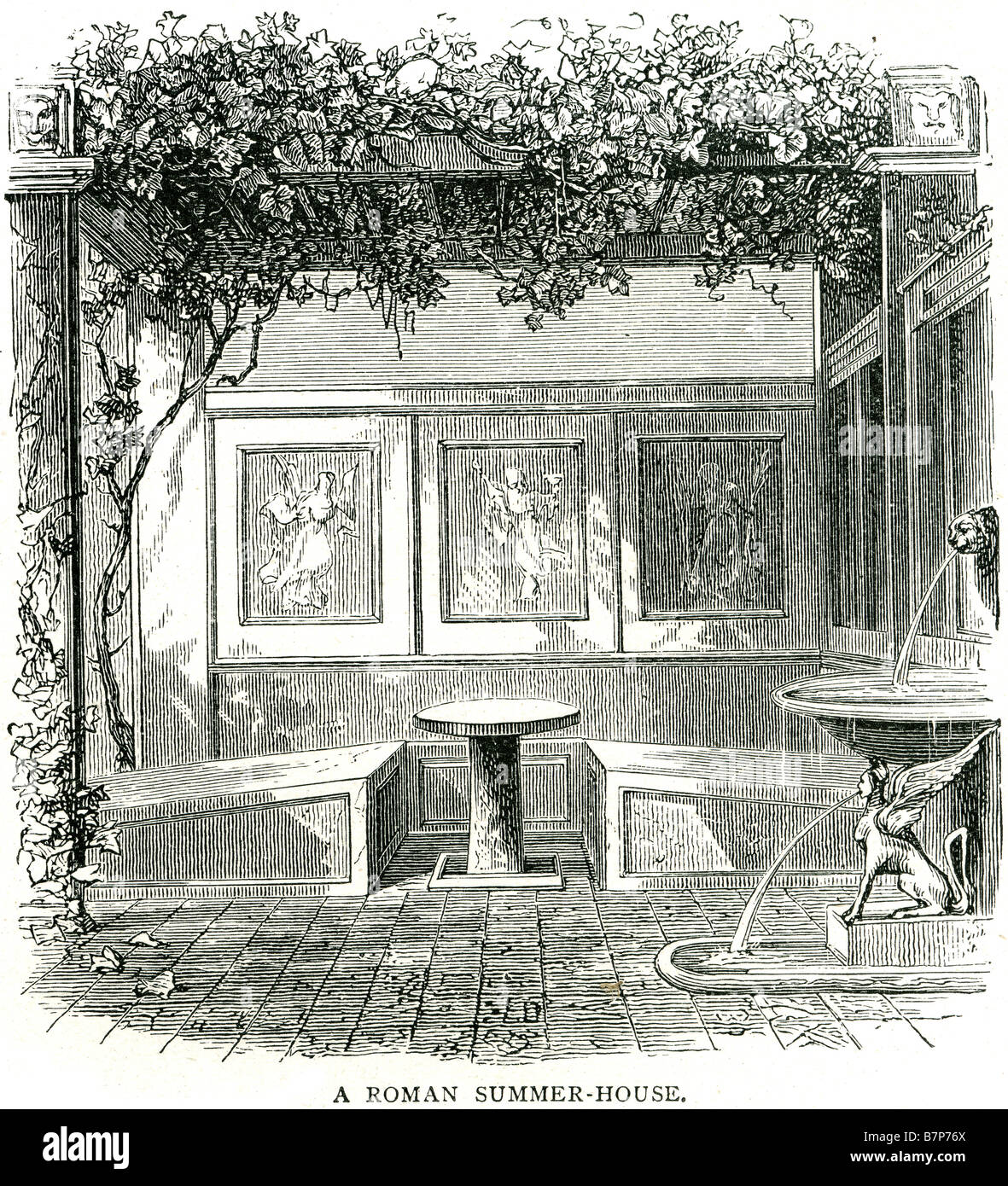 Ancient roman house drawing hi-res stock photography and images - Alamy