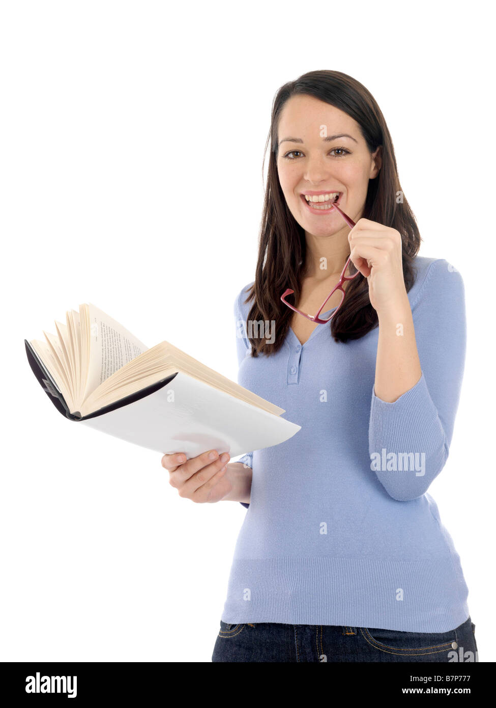 Young Woman Reading Model Released Stock Photo - Alamy