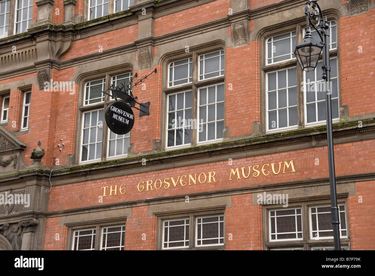 The Grosvenor Museum in the centre of the old medieval city of Chester ...