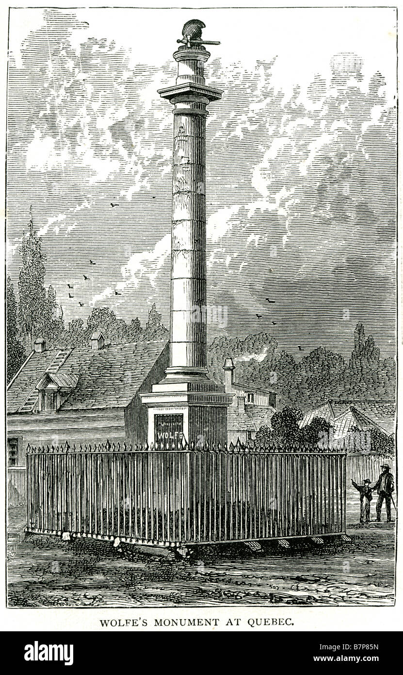 Wolfe's Monument Quebec statue pillar General James Wolfe (2 January ...