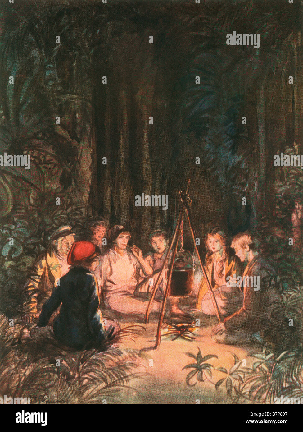 Scene from J M Barrie s Play The Admirable Crichton Illustration by ...