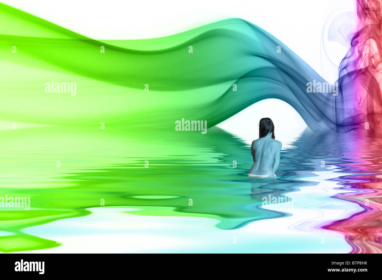 Girl under smoking arch Stock Photo - Alamy