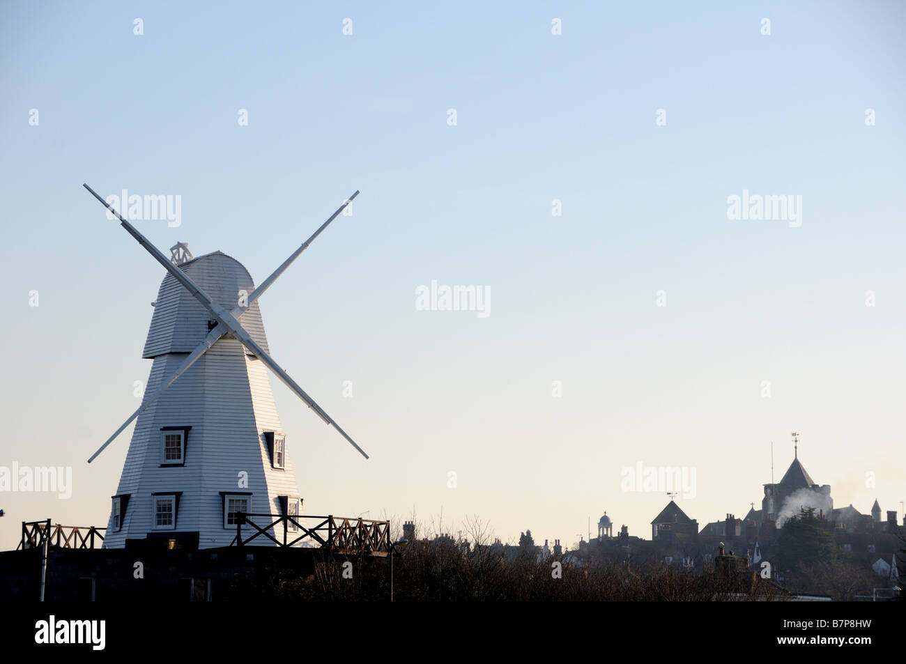 Windmill in Rye Stock Photo - Alamy