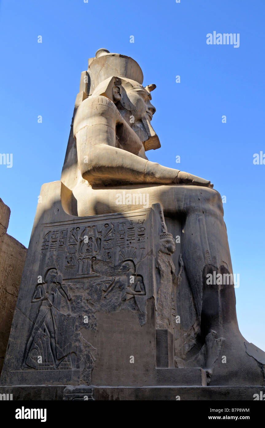 Statue of Ramesses the Great at the Temple of Luxor in Egypt Stock ...