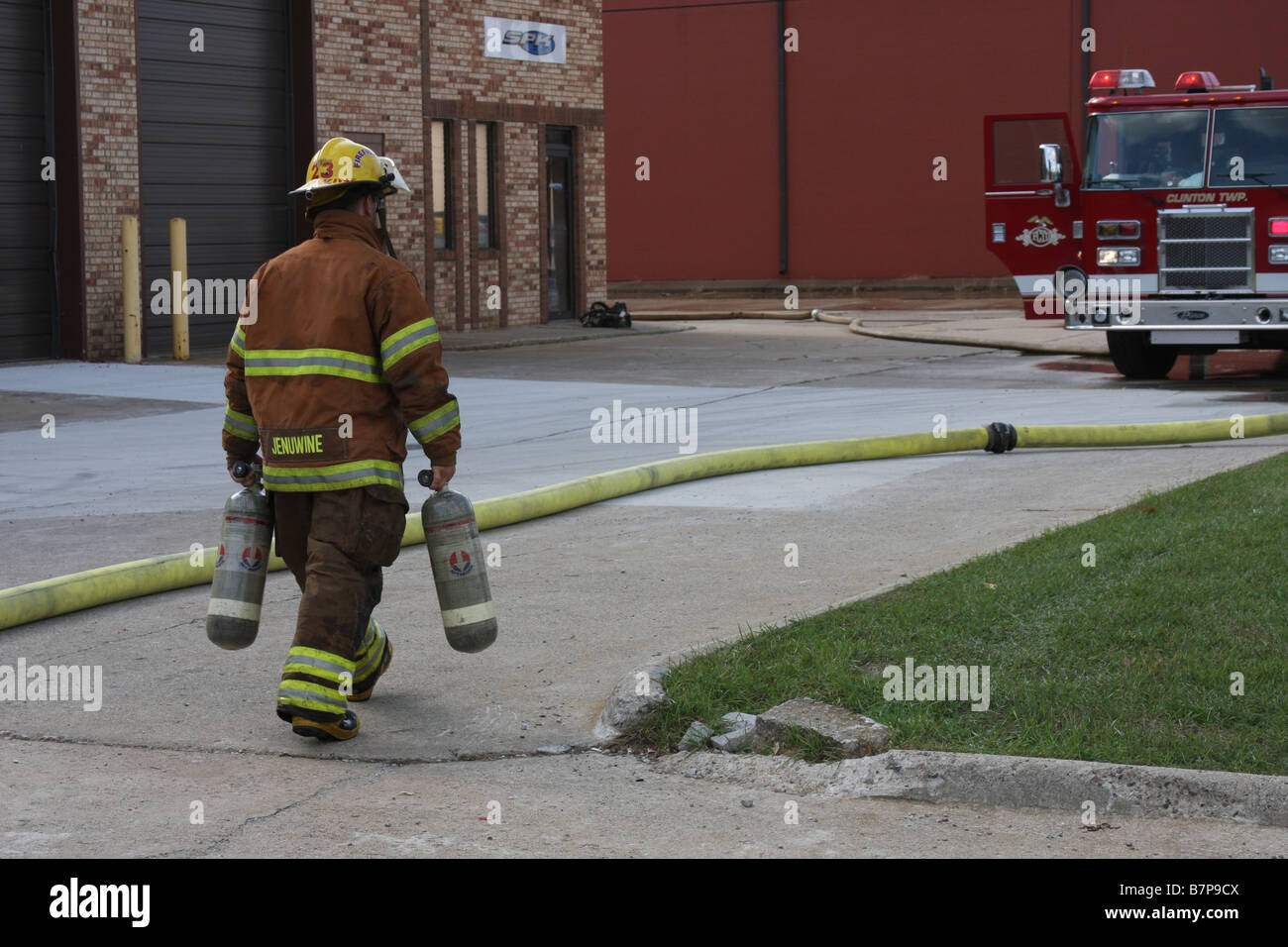 Firefighters respond to a serious industrial fire Stock Photo - Alamy