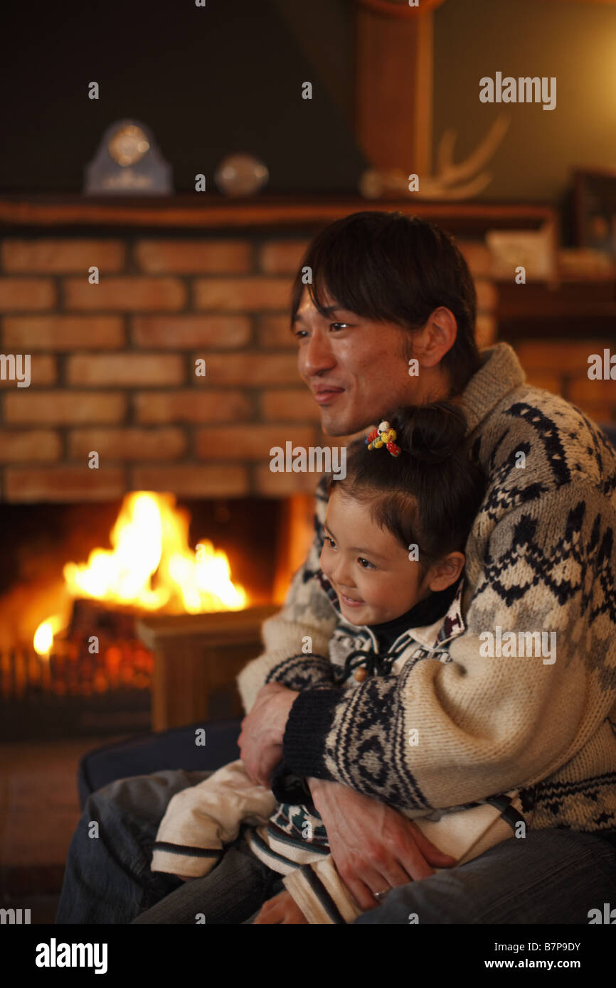 Side profile father daughter embracing hi-res stock photography and ...