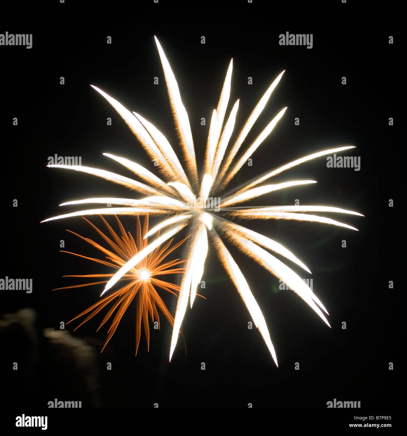 Bright white exploding fireworks Stock Photo - Alamy