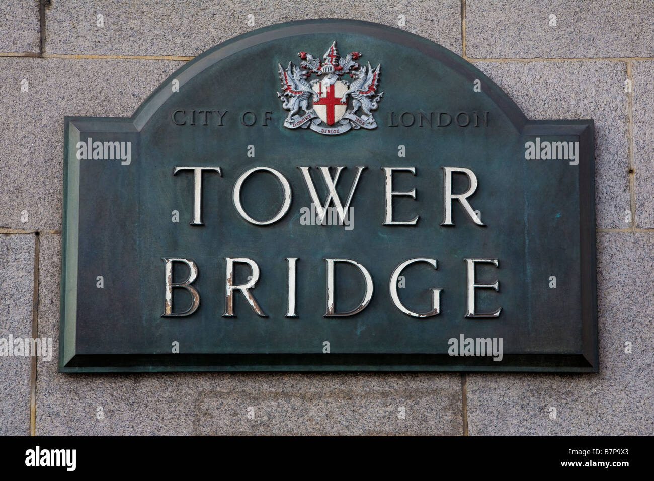Tower Bridge Sign, London UK Stock Photo - Alamy