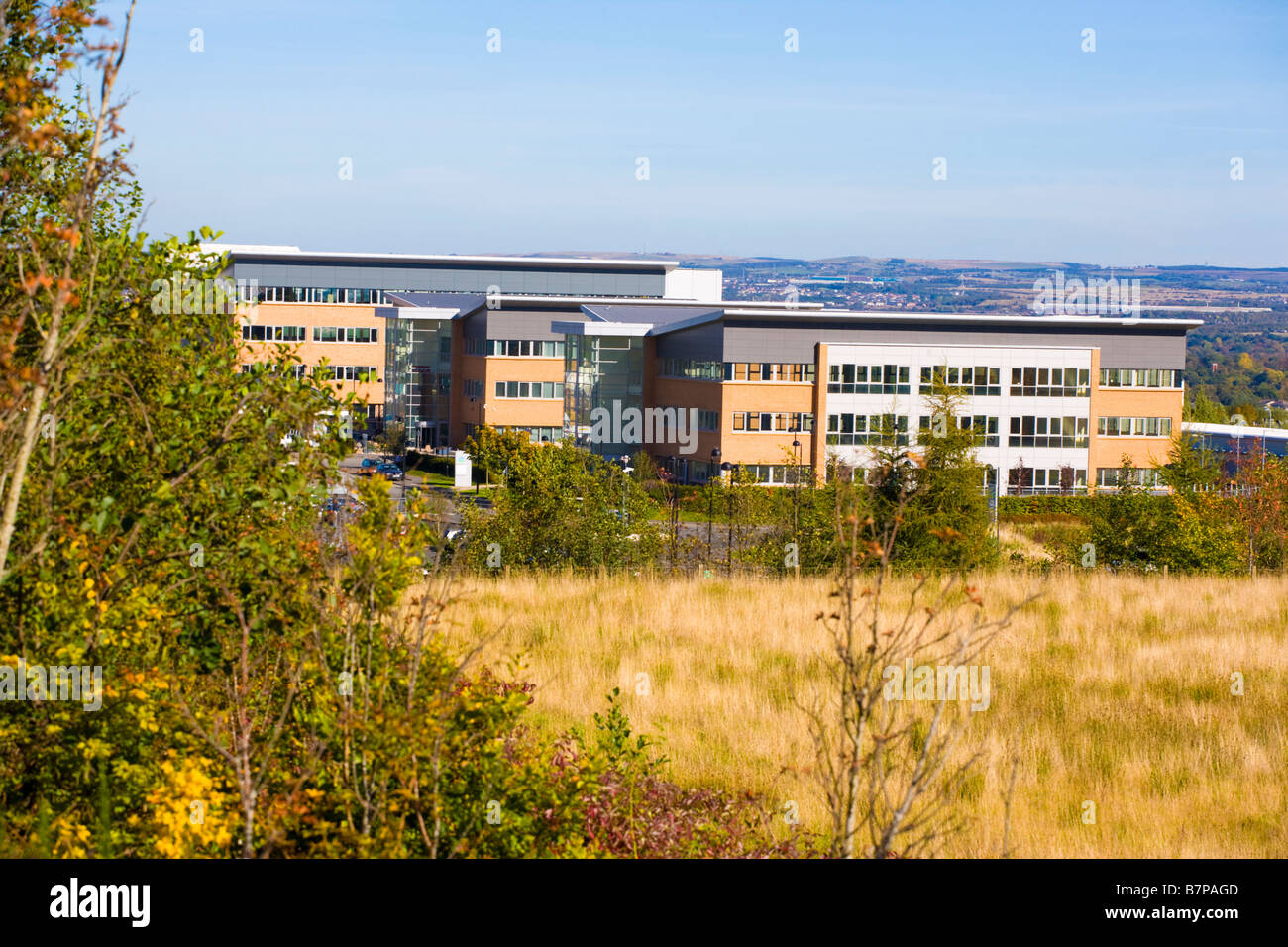 VIEW OVER HAMILTON INTERNATIONAL BUSINESS PARK STRATHCLYDE SCOTLAND ...