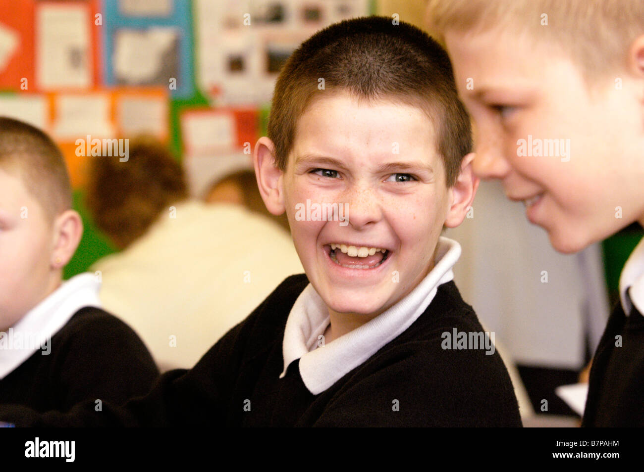 boy in secondary school classroom Stock Photo - Alamy