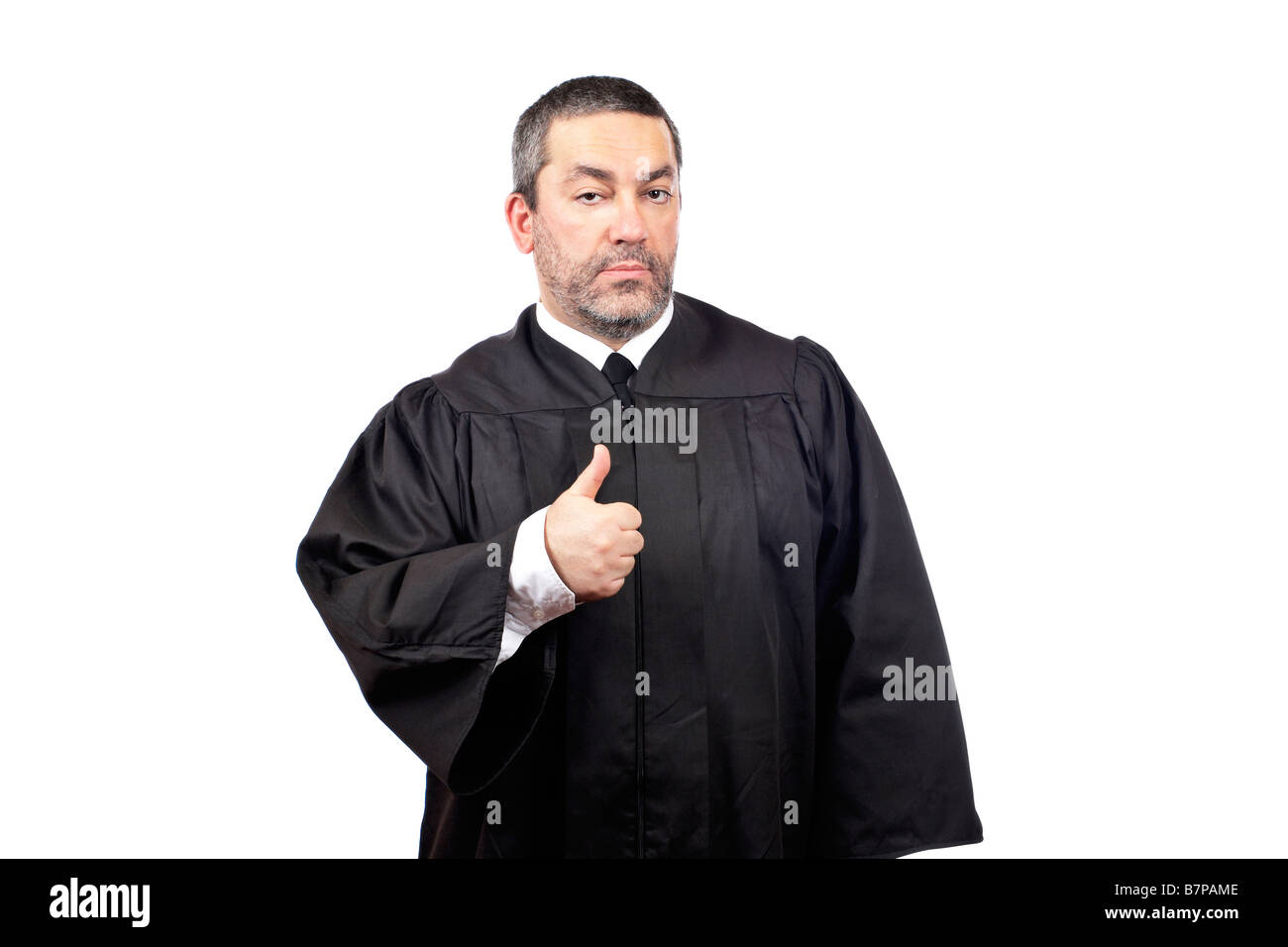 A serious male judge isolated on white background Stock Photo - Alamy