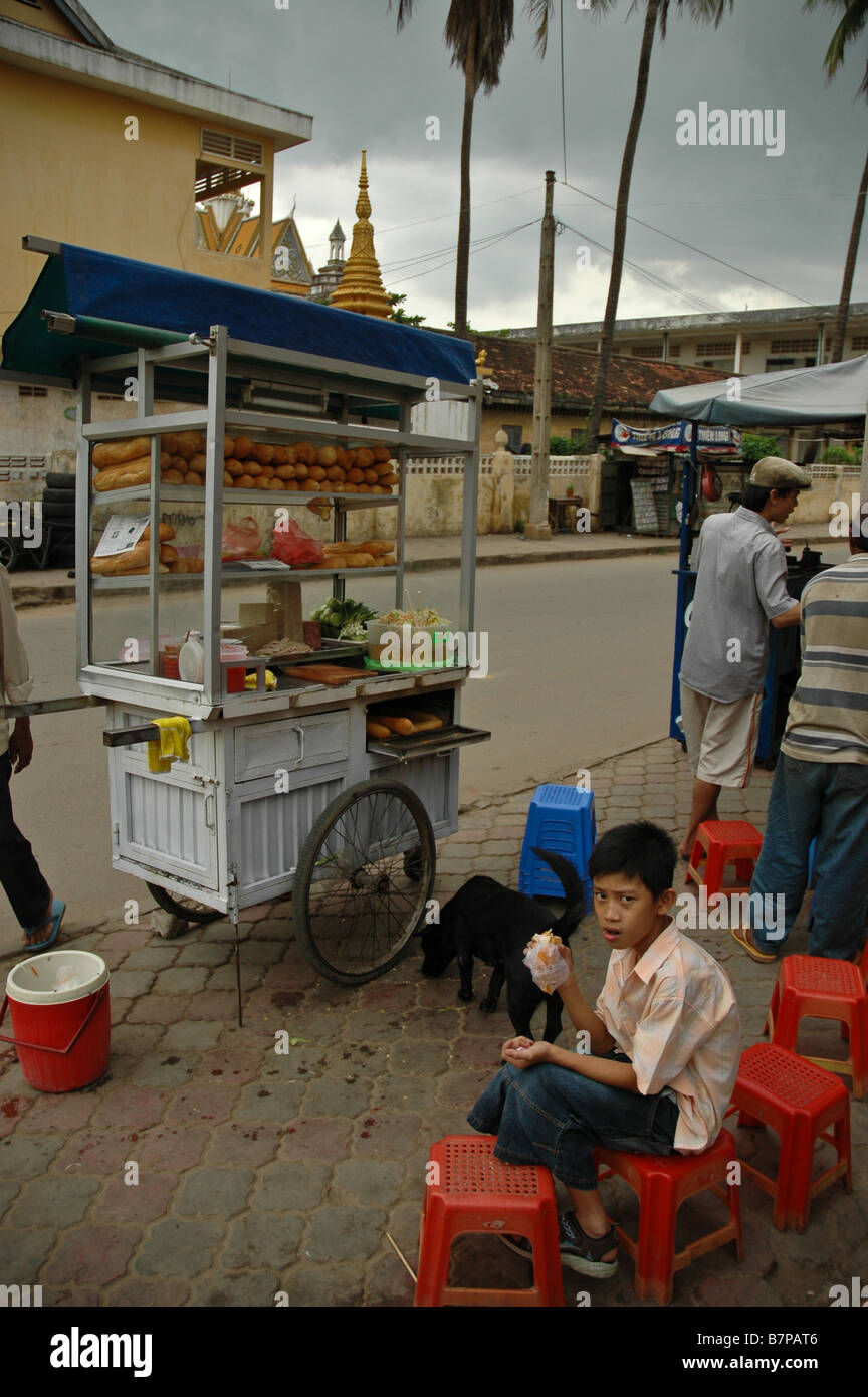 Cambodian Sandwich stand Stock Photo - Alamy
