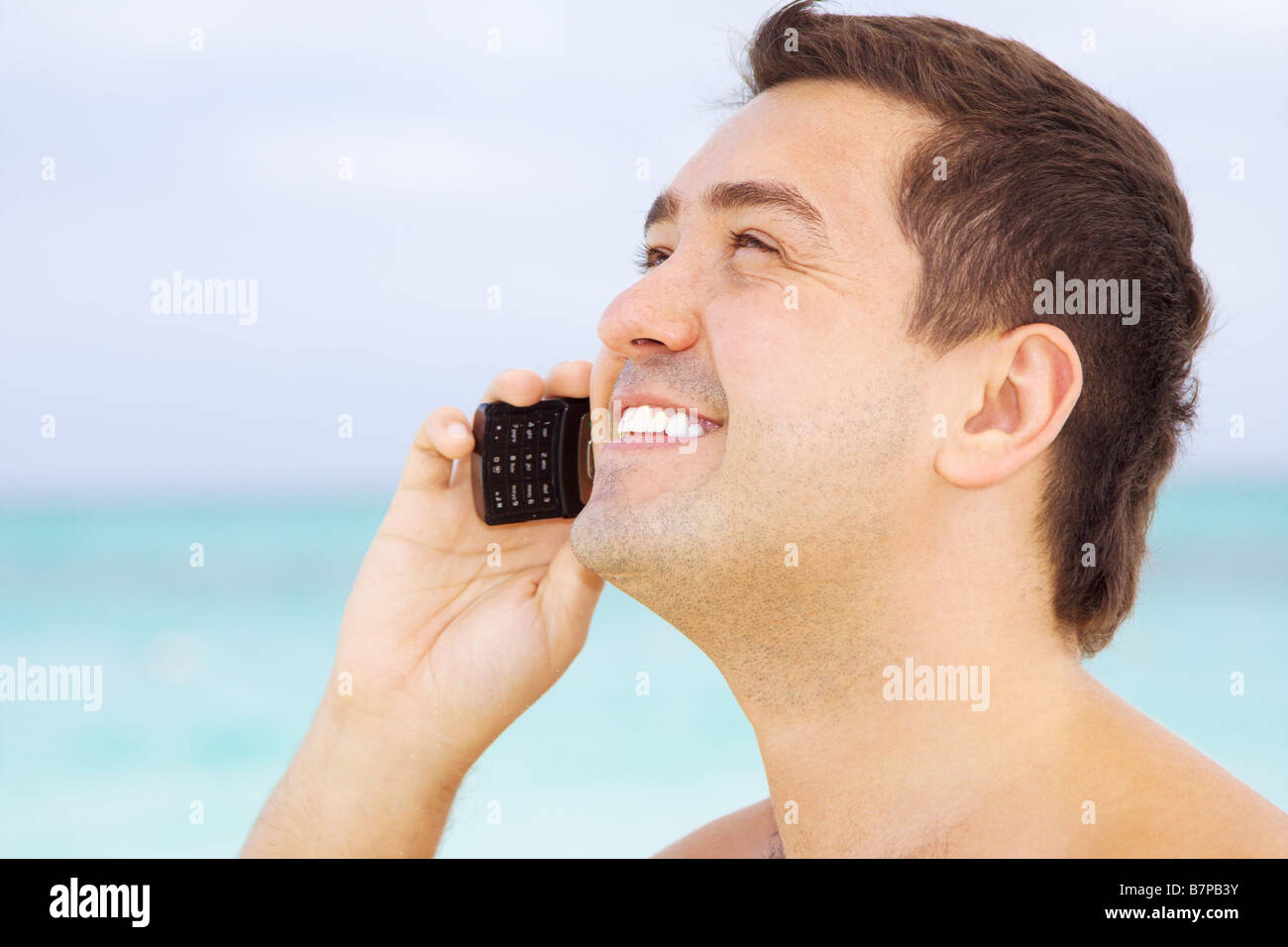 picture of happy man with cell phone Stock Photo - Alamy