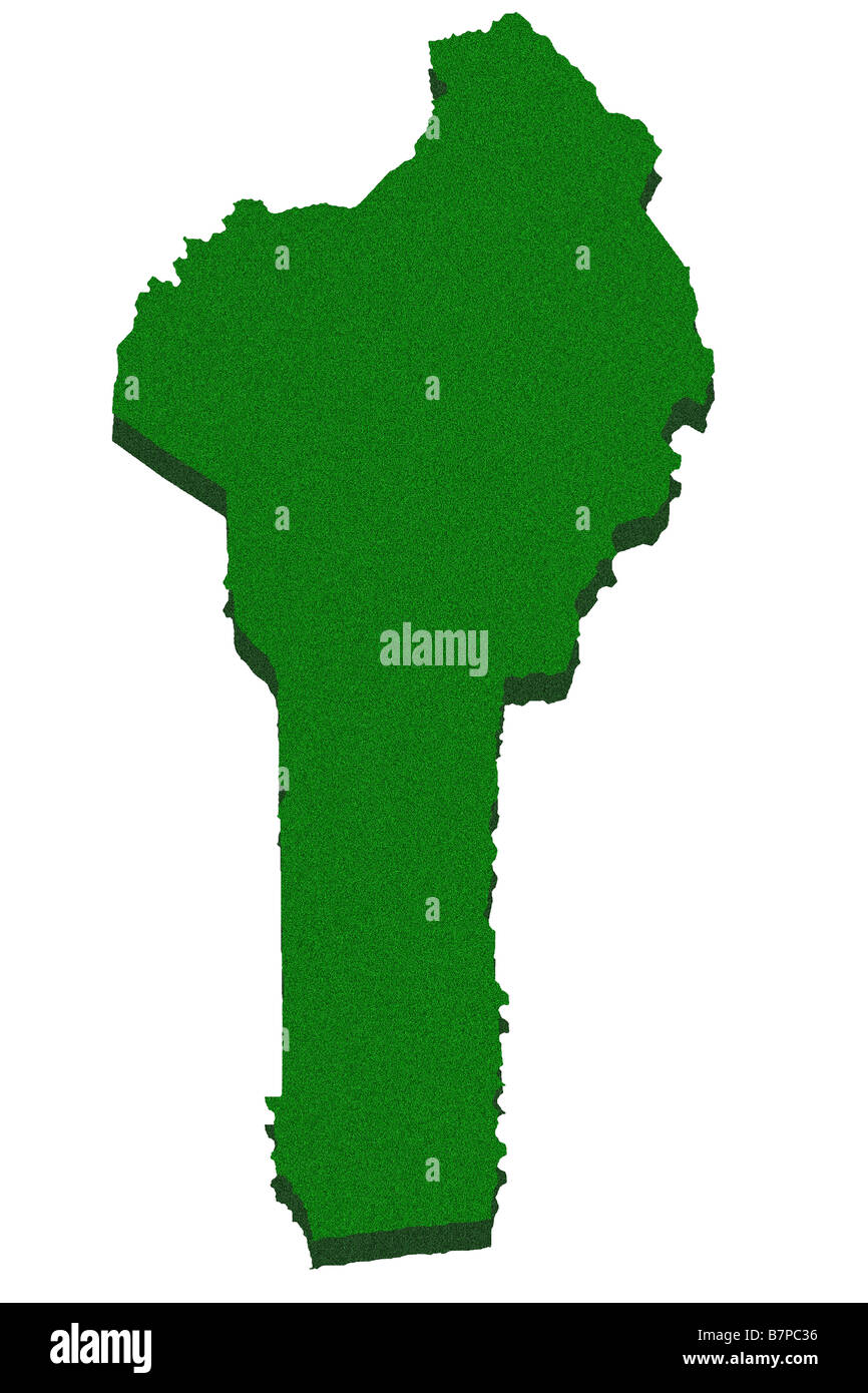 Outline map of Benin Stock Photo - Alamy