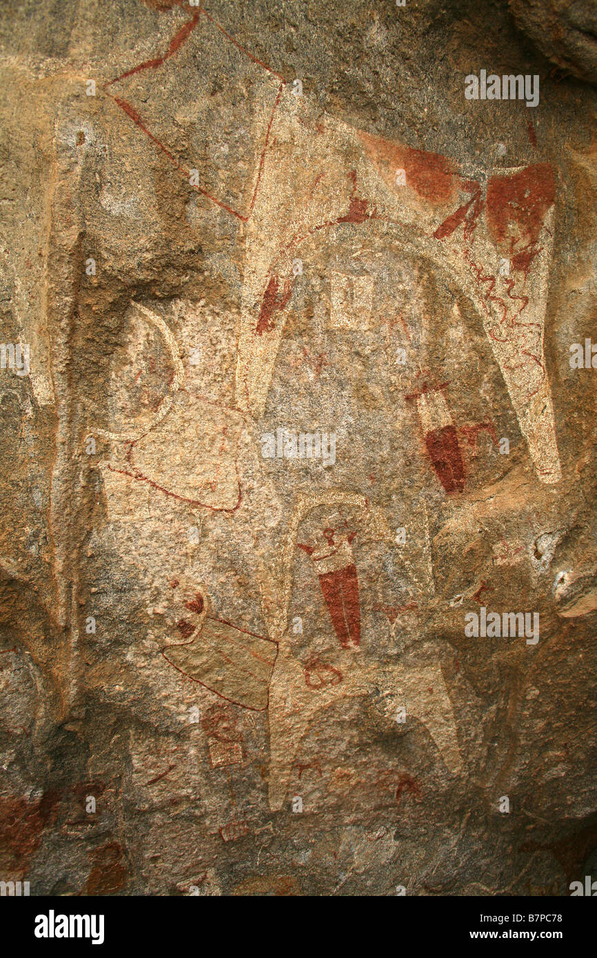 Neolithic cave paintings, Laas Geel, Naasa Hablood Hills, Somaliland ...
