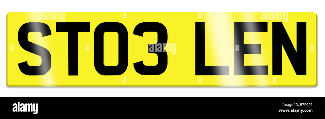 illustration of personalised registration plate reading "Stolen Stock ...