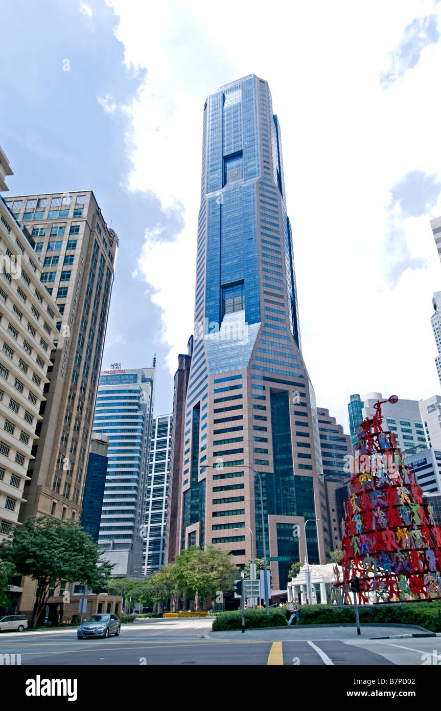 Raffles Place Singapore CBD high rise office building financial bank ...