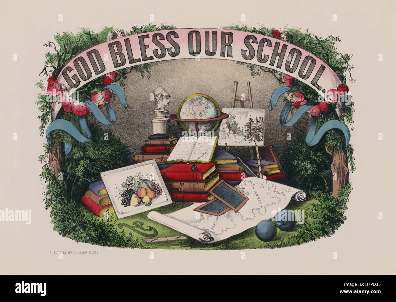 God Bless Our School Stock Photo - Alamy