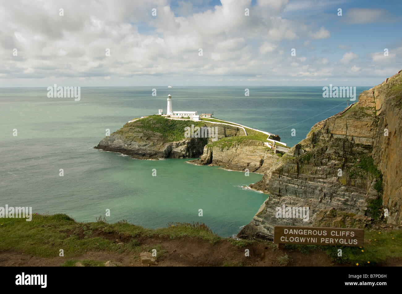 South Stack Island and Lighthouse Stock Photo - Alamy