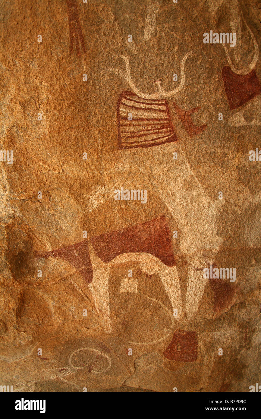 Neolithic cave paintings Laas Geel Naasa Hablood Hills Somaliland ...