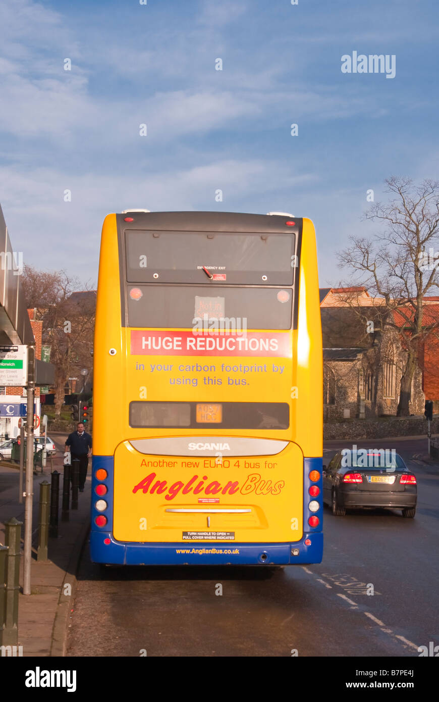 The back end of an Anglian bus in the city of Norwich,Norfolk,Uk Stock ...