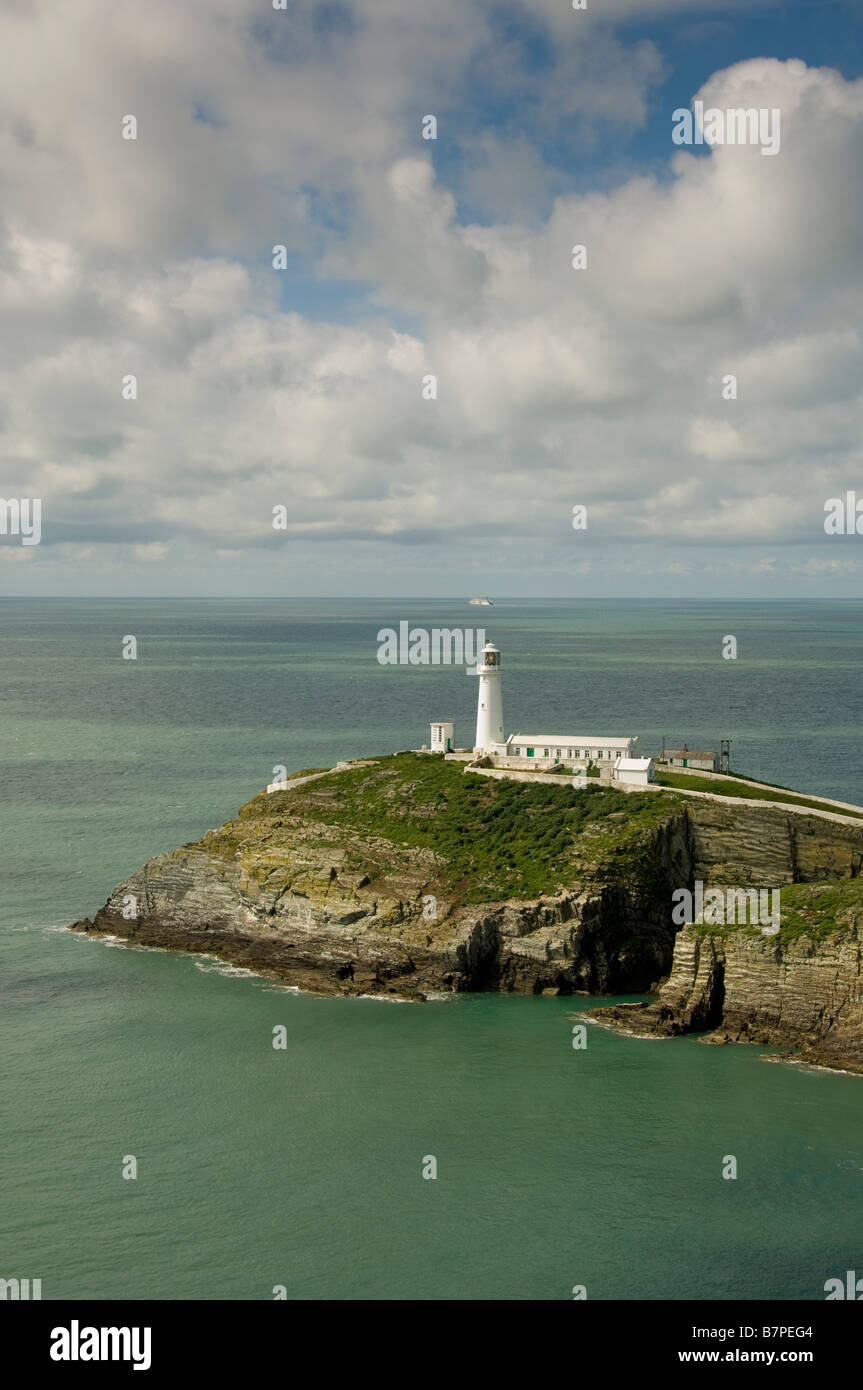 South Stack Island and Lighthouse Holyhead Isle of Anglesey Stock Photo ...
