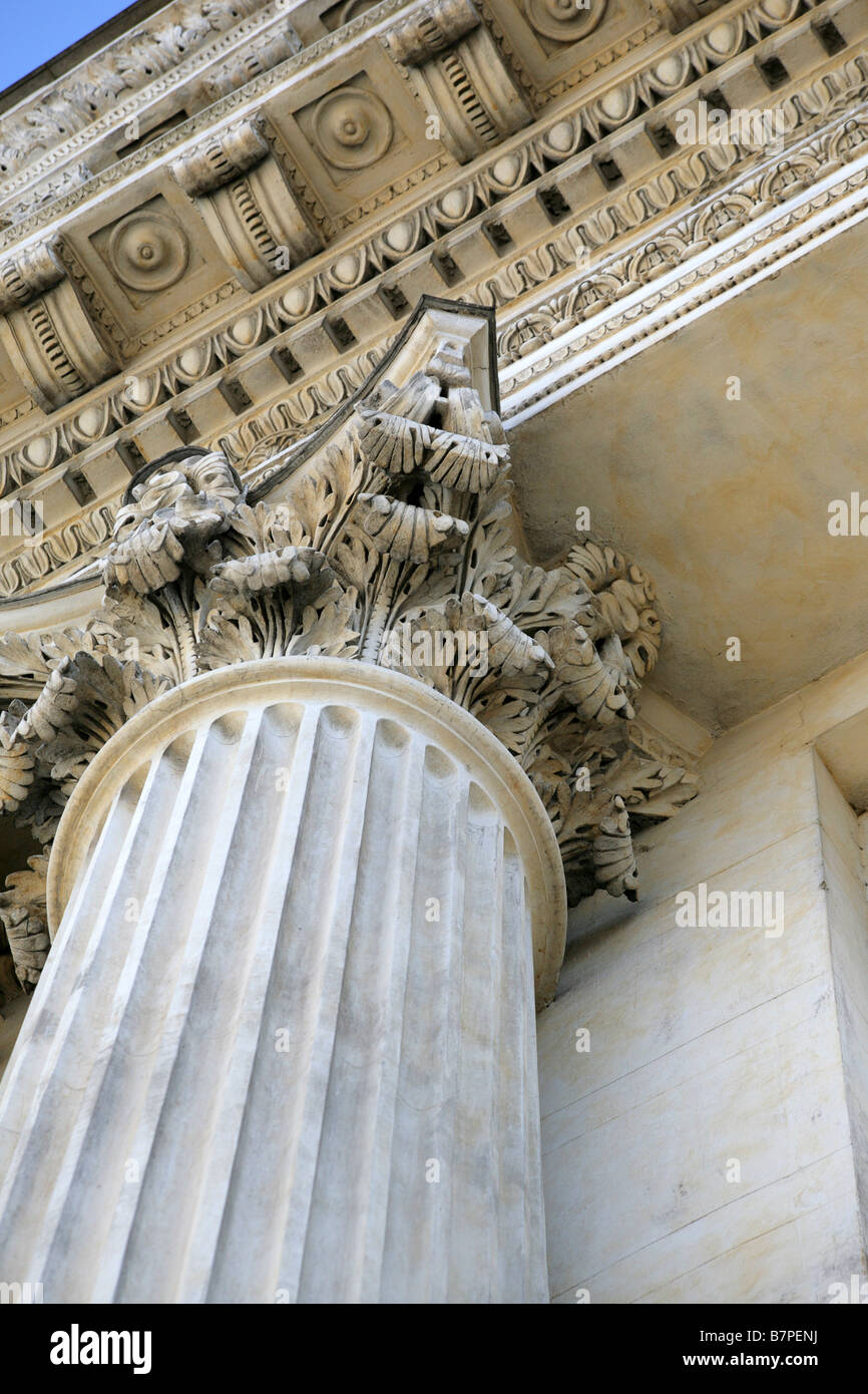 Beautiful overhead part of large marble column Stock Photo - Alamy