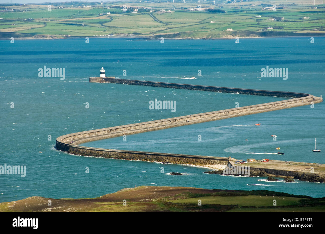 1.7 mile long Holyhead breakwater situated at the north end of Holyhead ...