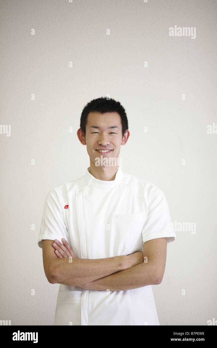 A smiling male nurse Stock Photo - Alamy
