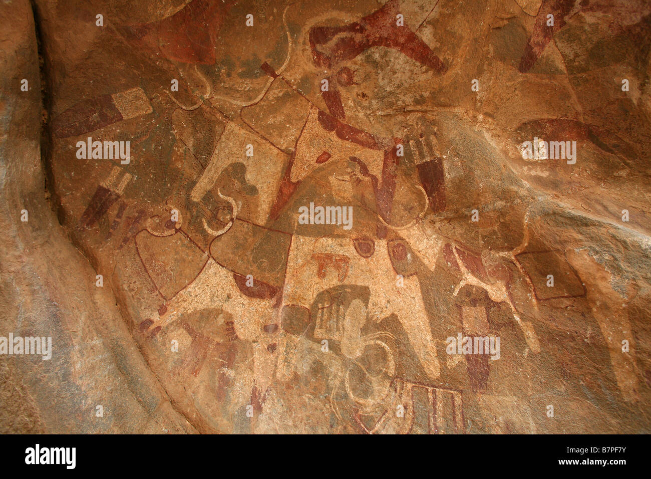 Neolithic cave paintings, Laas Geel, Naasa Hablood Hills, Somaliland ...