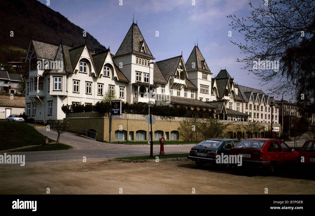 Fleischer´s Hotell in Voss, Norway Stock Photo - Alamy