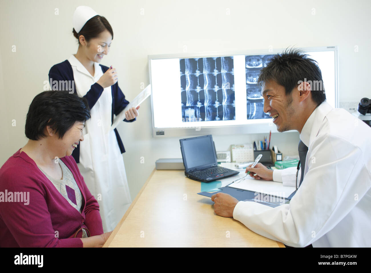 Medical examination by interview Stock Photo - Alamy