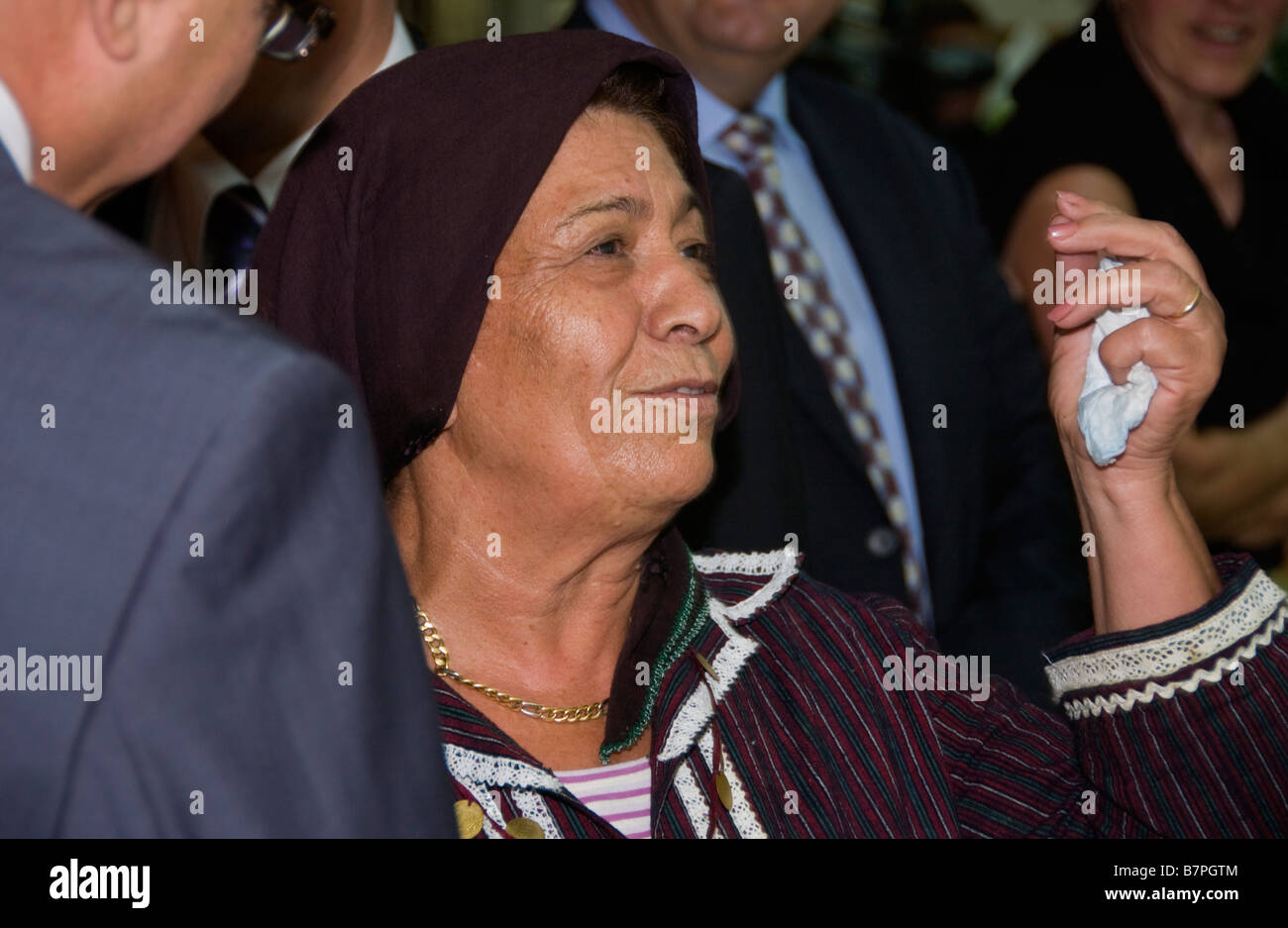 Elderly Cypriot lady at the 24th Ayia Napa Festival on the Eastern ...