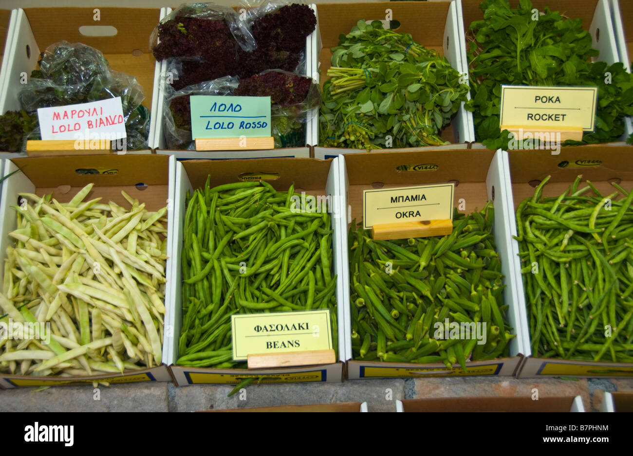 Display of Cypriot vegetable produce at the 24th Ayia Napa Festival on ...