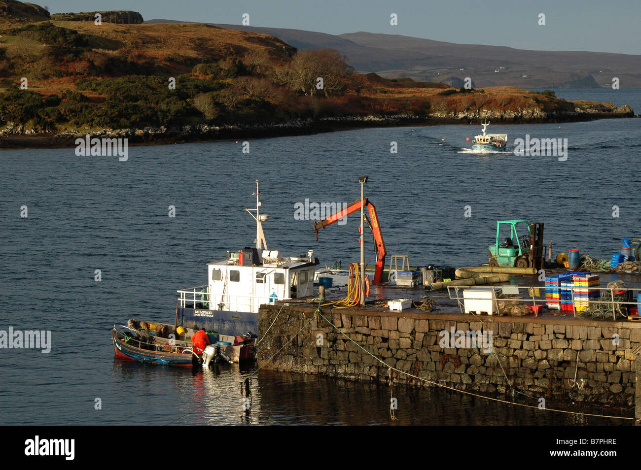 Fishing Port at Loch Dunvegan, Isle of Skye Stock Photo - Alamy