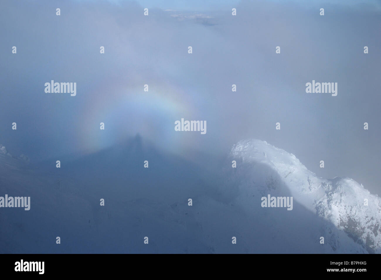 Brocken Spectre atmospheric effect circular rainbow mid air shadow from ...