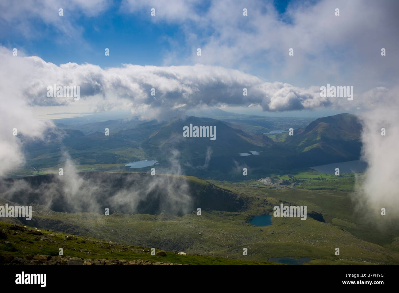 Snowdon summit aerial view hi-res stock photography and images - Alamy