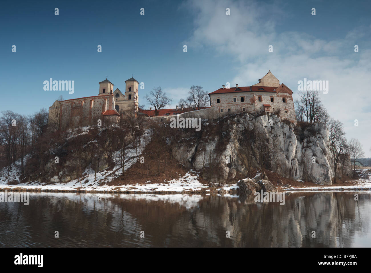 Benedictine Abbey in Tyniec in winter Stock Photo - Alamy