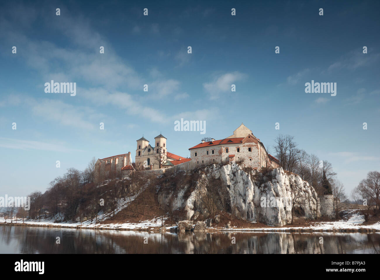 Benedictine Abbey in Tyniec in winter Stock Photo - Alamy