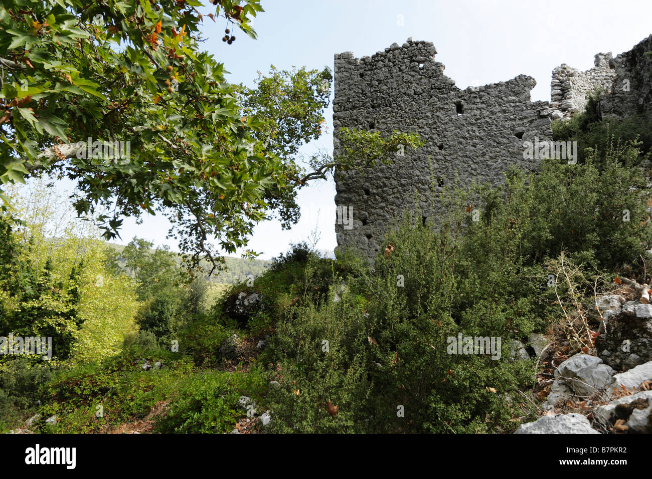 Ruins stronghold fortress in mountains. Kemer, Turkey Stock Photo - Alamy