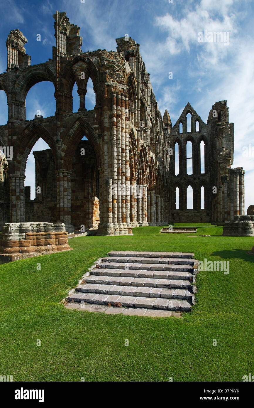 The Ruins of Whitby Abbey, North yorkshire, England. UK Stock Photo - Alamy