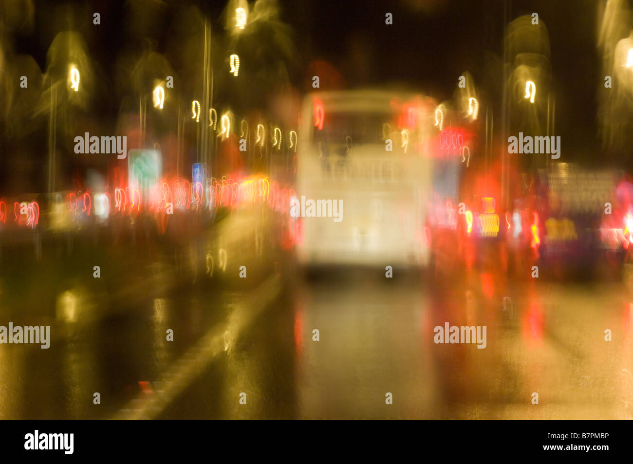 Rush hour traffic in heavy rain in Edinburgh, Scotland Stock Photo - Alamy